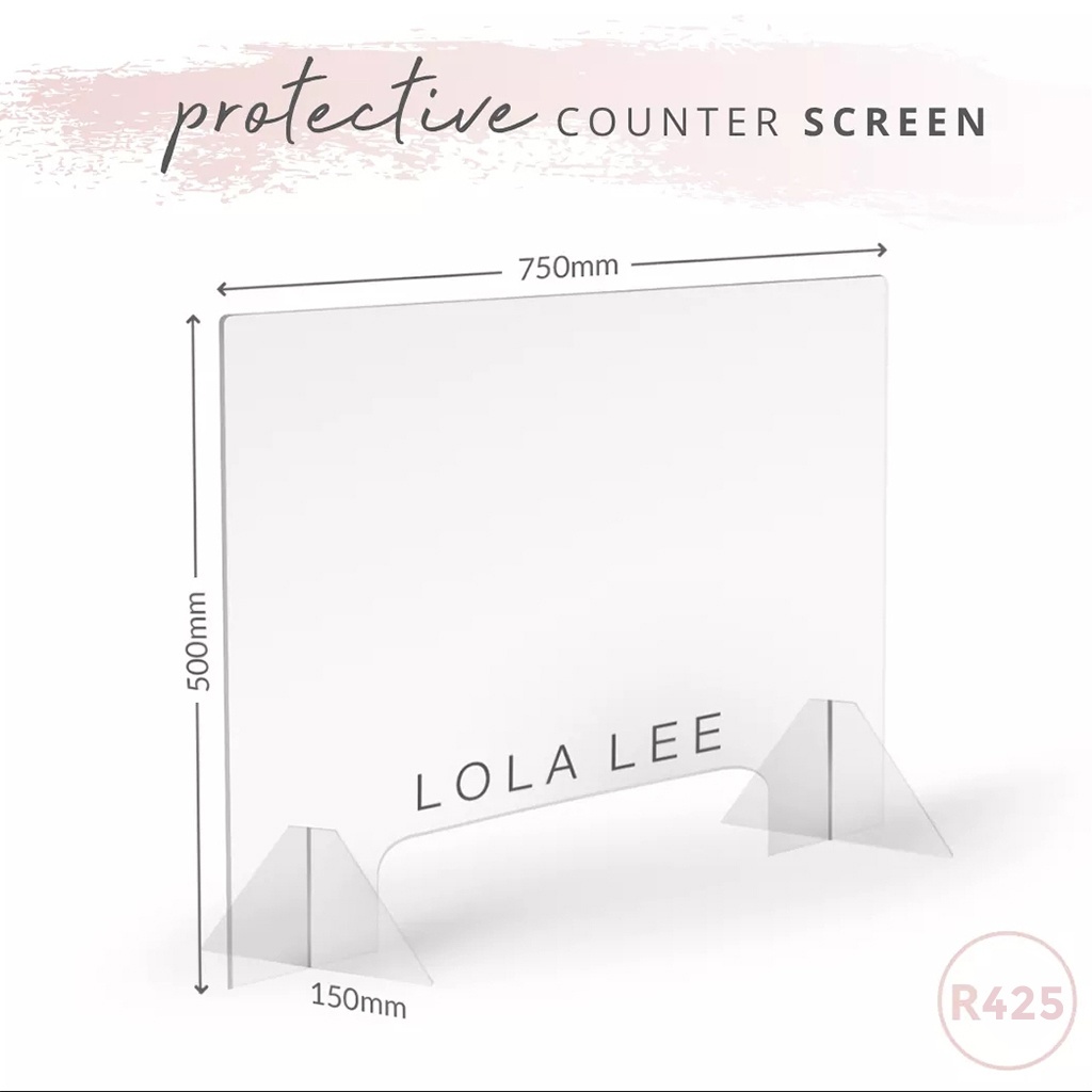 Desk/Counter Protective Screen - Designer Nail and Beauty